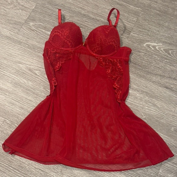 Fashion Nova | Intimates & Sleepwear | Fashion Nova Red Lace Chemise ...